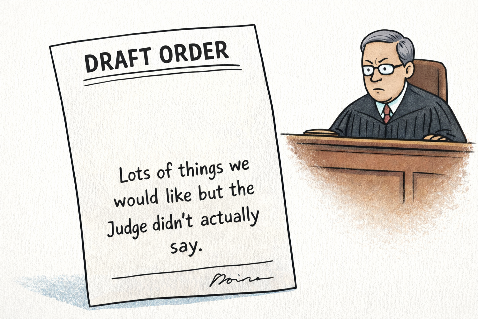 THE PARTIES SHOULD DRAFT ORDERS IN THE TERMS STATED BY THE JUDGE: THE ...