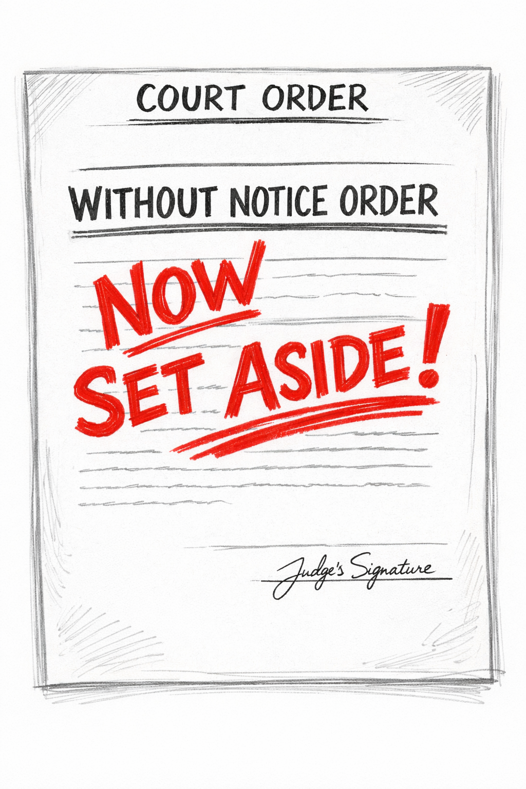 HIGH COURT SETS ASIDE AN ORDER MADE FOLLOWING AN APPLICATION WITHOUT ...